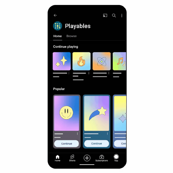 유튜브 무료 게임 ‘Playables’ 정식 공개