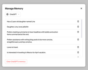 ‘Chat GPT’, 과거 대화를 기억하는 ‘Memory’ 기능 테스트